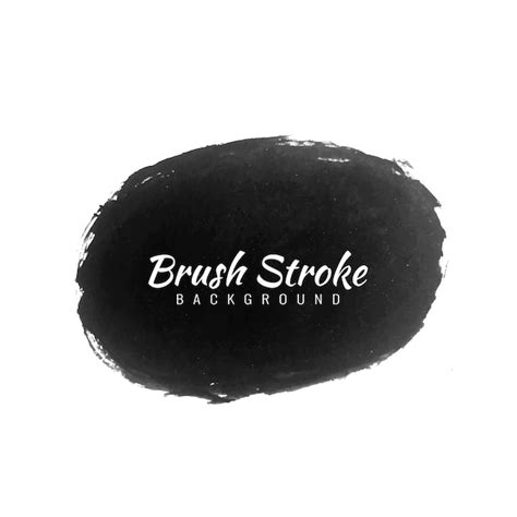 장식 수채화 블랙 브러쉬 스트로크 배경 무료 벡터