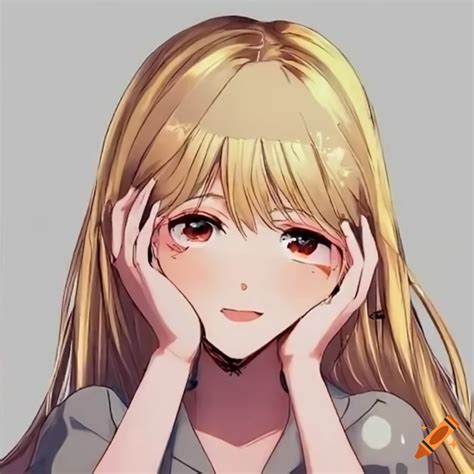Sad Blonde Cartoon Girl