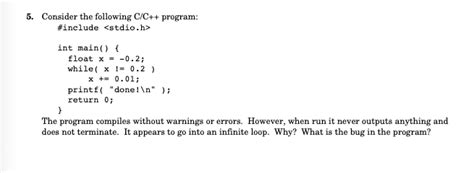 Solved 5 Consider The Following Mathrm C