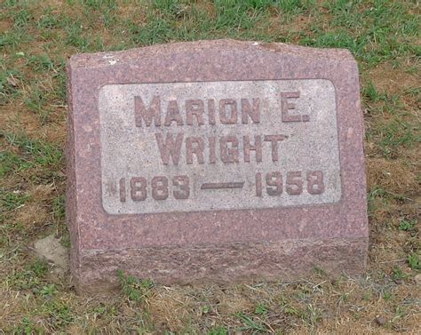Marion E Wright 1883 1958 Mémorial Find A Grave