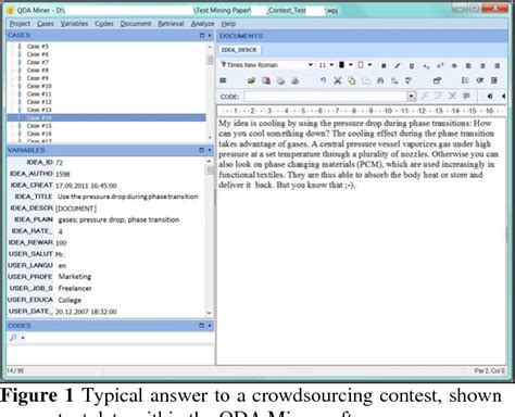 Table 1 From A Text Mining Approach To Evaluate Submissions To