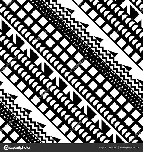 Seamless Geometric Pattern Repeating Ethnic Ornamental Design Zigzag And Stripe Shapes Line