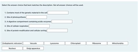 Solved Select The Answer Choice That Best Matches The Chegg Com