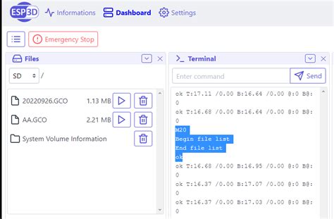 creality3d v1 1 3 connection available but cannot print loaded files