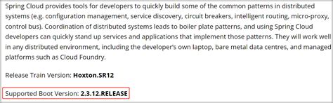 Springboot、springcloud、springcloudalibaba版本对应关系 雷雨客 博客园