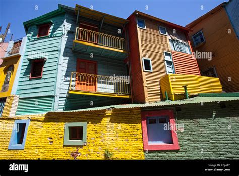 Conventillos Caminito De La Boca Buenos Aires Argentina Stock Photo