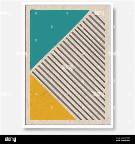 Abstract Vector Composition With Grunge Texture A Wall Drawing Poster