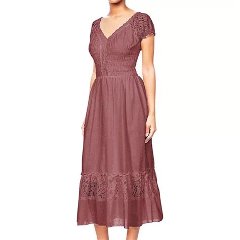 Womens Renaissance Boho Lace Maxi Dress