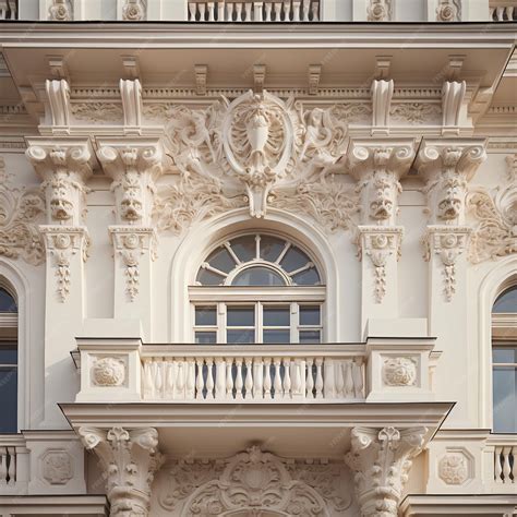 Ornamental Elements In A Neoclassical Architecture Building Premium