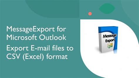 Exporting Microsoft Outlook Emails To Excel Csv Youtube