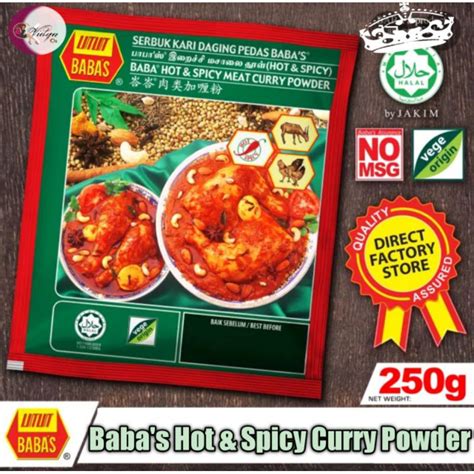 Jual Bumbu Babas Kari Daging Pedas 250 Gr Babas Meat Curry Powder Spicy Ex Mei 2024 Shopee