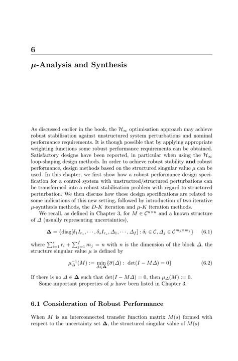 Pdf μ Analysis And Synthesis