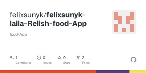 Github Felixsunykfelixsunyk Laila Relish Food App