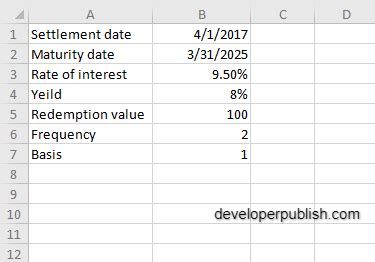 How To Use The PRICE Function In Excel Developer Publish