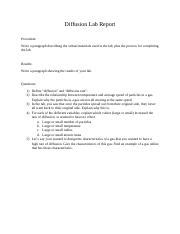 Understanding Diffusion And Its Relationship With Temperature Course Hero