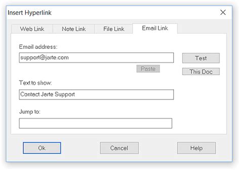 Inserting Hyperlinks