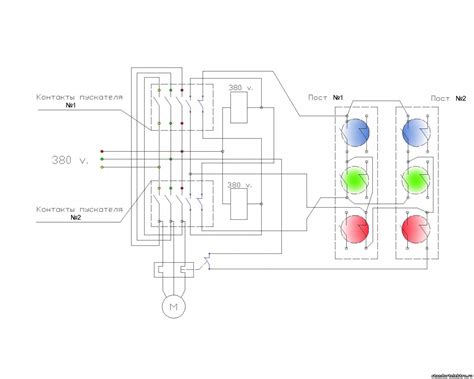 Реверс схема подключения 380