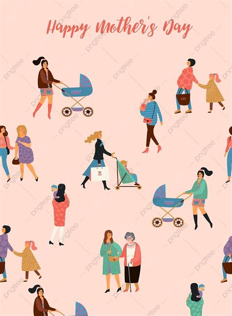 해피 어머니의 날 플랫 아이 템플릿 Psd 다운로드 디자인 자료 다운로드