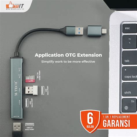 Jual Usb Hub In Port Usb Type C Otg Sd Card Tf Card Gbps High Speed M Tech