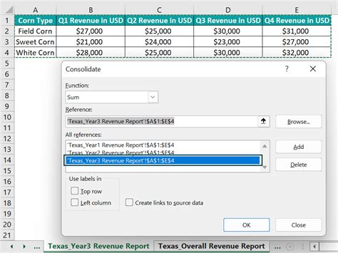 Consolidate Function In Excel Formula Examples How To Use