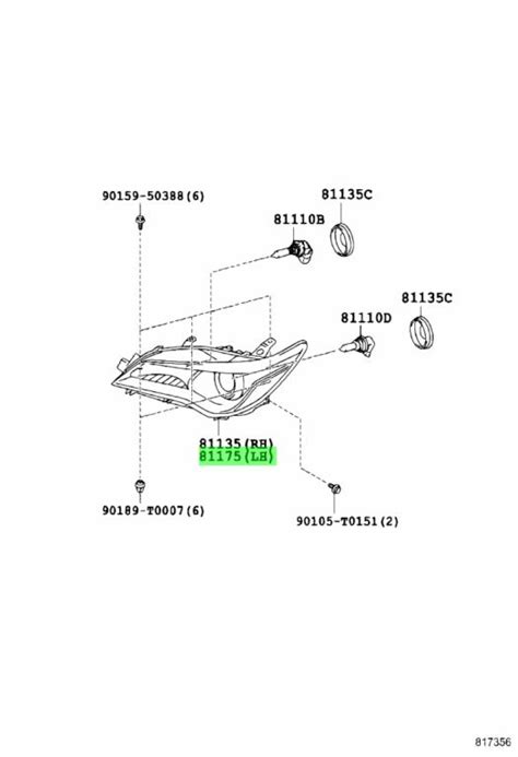 Buy Genuine Toyota 81170 06841 8117006841 Unit Assy Headlamp Lh