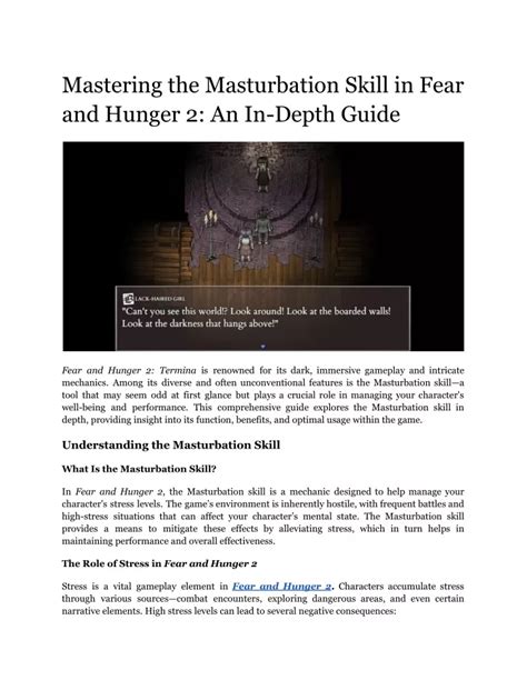 PPT Mastering The Masturbation Skill In Fear And Hunger An In Depth Guide PowerPoint