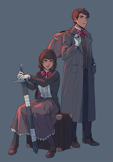 The Twins Эскизы персонажей Викторианский стимпанк Стимпанк
