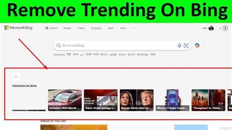 How To Remove Trending On Bing From Search Engine Youtube