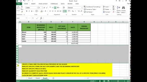 How To Create Simple Inventory In Excel Easy Tutorial Youtube