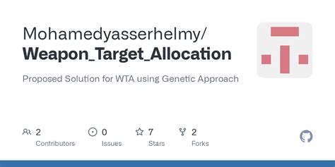 github mohamedyasserhelmy weapon target allocation proposed solution for wta using genetic