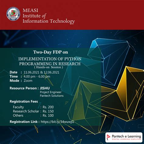 Two Days Fdp Python Measi Institute Of Information Technology