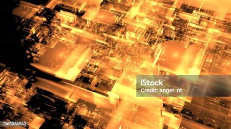 추상 데이터 센터 서버 비즈니스 기술이 다각형 기하학적 공간을 흐리게 하고 하이테크 디지털 인테리어 3d 렌더 데이터 센터에 대한 스톡 사진 및 기타 이미지 Istock