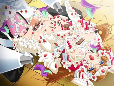 Rule 34 Blush Breasts Covering Food Large Breasts Nipples Smile