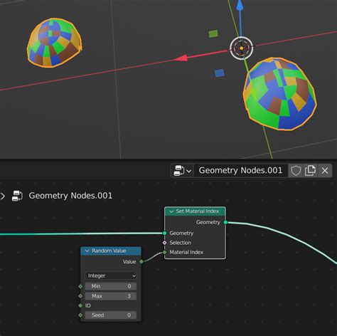 Geo Nodes How To Randomize Material For An Entire Selection Not Every