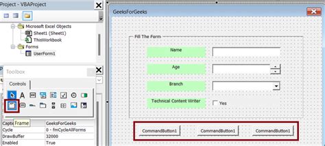 How To Create An Input Box With Multiple Inputs In Excel Using Vba Geeksforgeeks