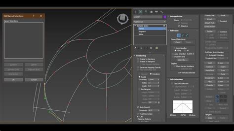 22 Работа со сплайнами в 3ds Max Разбираем вкладки Rendering Interpolation и начинаем Vertex