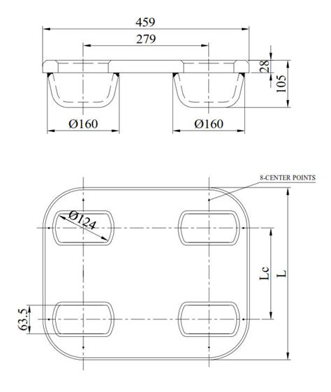 Quadruple Flush Container Foundation