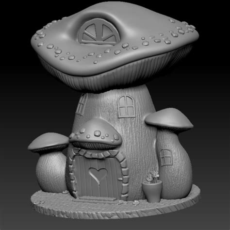 Download Obj File Mushroom House • 3d Printer Design ・ Cults 3d Printer