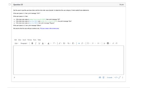 Solved Ask The User To Type The User Type Char And The