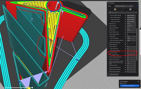 Cura Ignoring Parameter Support Xy Distance Under Certain Circumstances With Dual Extrusion