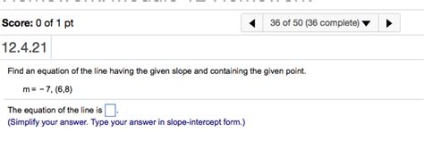 Solved Find An Equation Of The Line Having The Given Slope