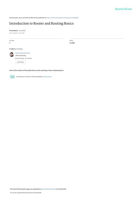 Solution Introductiontorouterandroutingbasics Studypool