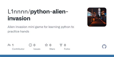 GitHub L Nnnn Python Alien Invasion Alien Invasion Mini Game For