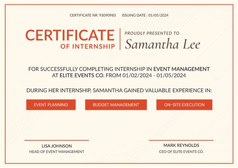 Internship Certificate Templates Free To Customize And Download