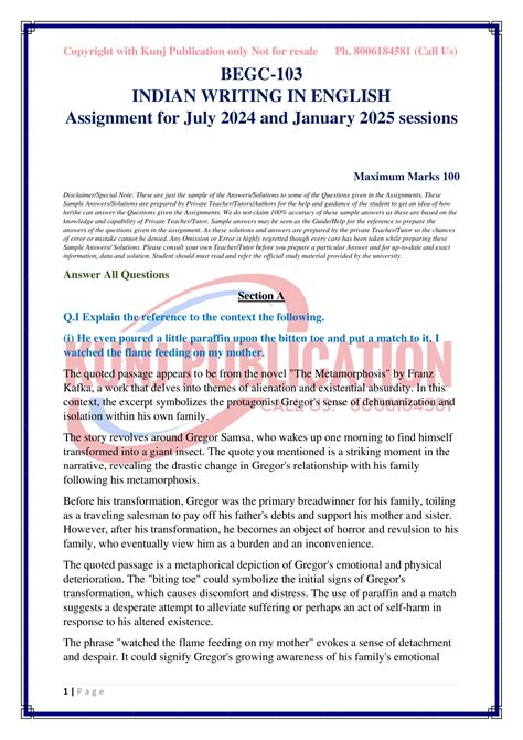 IGNOU BEGC 103 SOLVED ASSIGNMENT 2024 25 ENGLISH MEDIUM