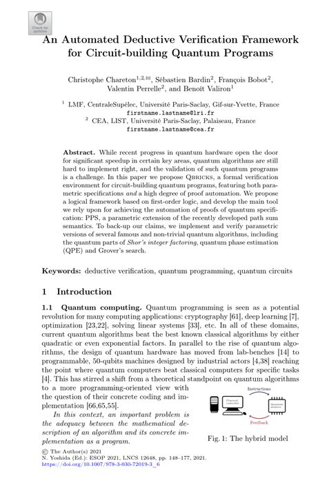 pdf an automated deductive verification framework for circuit