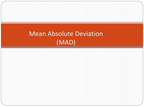 Ppt Mean Absolute Deviation Mad Powerpoint Presentation Free Download Id5581965