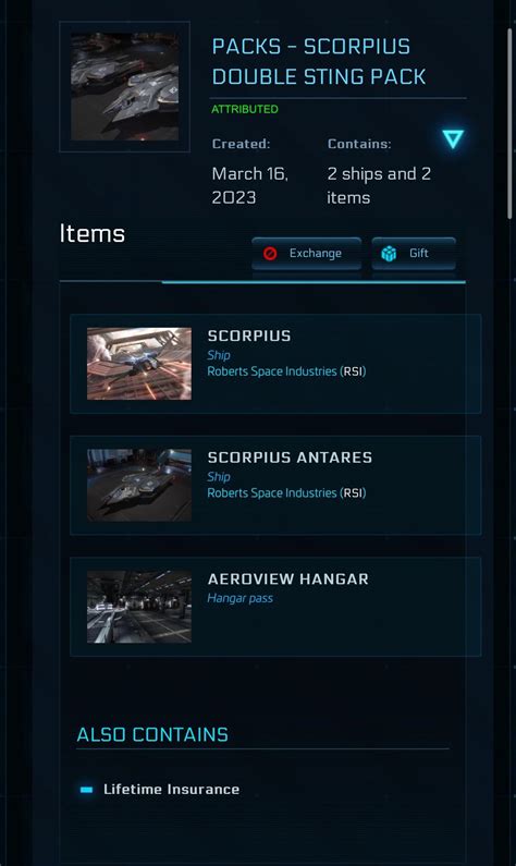 Wts Scorpius Double Sting Pack At Melt Value Rstarcitizentrades