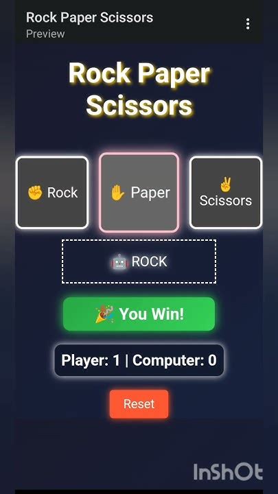 Rockpaperscissors Game Using Html Css Javascript Python