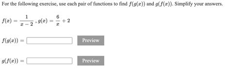 Solved For The Following Exercise Use Each Pair Of